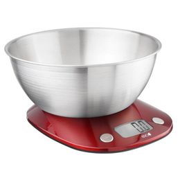 Eva Collection - Bilancia da cucina digitale con ciotola Eva 5 Kg 033351 rosso