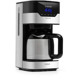 Klarstein 1,2 l Kaffeemaschine mit Thermoskanne und Timer, Kaffeemaschine Filtermaschine für 12 Tassen, 800 w Filter Kaffeemaschine Groß, Filterkaffeemaschine