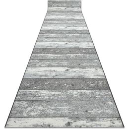 RUGSX - Läufer Antirutsch 110 cm Holz Tafel grau grey 110x200 cm