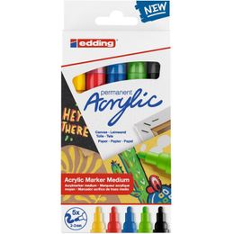 Edding - Acrylmarker medium 5er-Set sortiert ba