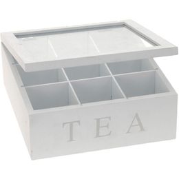 INDA-EXCLUSIV - Teebox weiß mit Schriftzug TEA-DC37800120