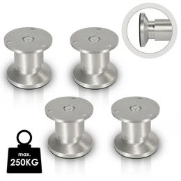 4X Möbelfüße Sofafuß Verstellbar Sockelfüße Gleitfuß Tischbeine Füße Tischfuß-Aluminium-150mm