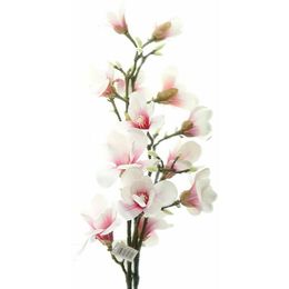 Gasper - Magnolienzweig mit 7 Weiß & Rosa Blüten 104 cm - Kunstblumen