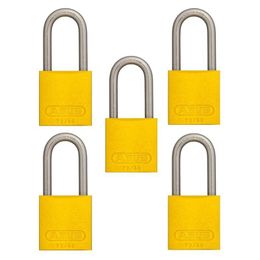 5x Abus Vorhangschloss Aluminium gelb 72LL/40 vs Bügelschloss Gravur geeignet