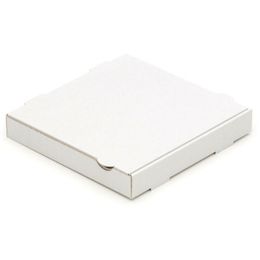 KK VERPACKUNGEN 200 Pizzakartons 260 x 260 x 40 mm Pizzaschachteln Blanko Verpackungen weiß - Weiß