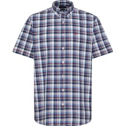 Bugatti Freizeithemd, Modern Fit, Kurzarm, Button-Down-Kragen, für Herren, blau, M