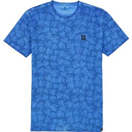 Garcia T-Shirt, Baumwolle, Logo-Patch, für Herren, blau, M