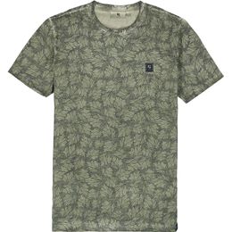 Garcia T-Shirt, Baumwolle, Logo-Patch, für Herren, grün, S