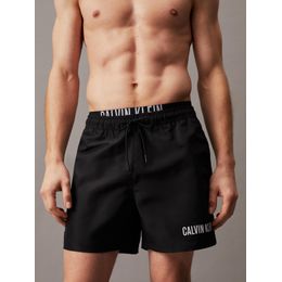 Calvin Klein Badehose, Logo-Bund, Tunnelzug, für Herren, schwarz, M