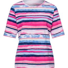 Rabe T-Shirt, Halbarm, Streifen, für Damen, pink, 44