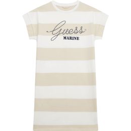 Guess Shirtkleid, Logo-Print, Streifen, für Kinder, weiß, 152