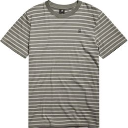 G-Star Raw T-Shirt, Streifen, Baumwolle, für Herren, grau, L