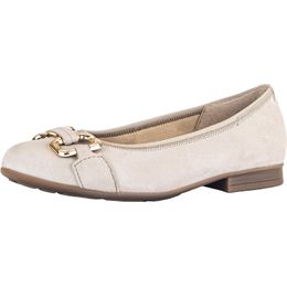 Gabor® Ballerinas, Leder, Zierspange, für Damen, beige, 39