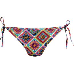 Rosa Faia Crochet Flower Bikini-Slip, Ethno, für Damen, mehrfarbig, 40
