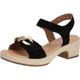 Remonte® Sandaletten, Veloursleder, Kettenglied-Detail, für Damen, schwarz, 38