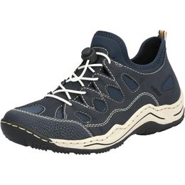 Rieker Sneaker, Kunstleder, Schnellschnürsystem, für Damen, blau, 41