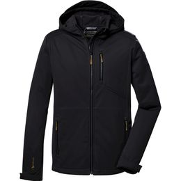 Killtec® Softshelljacke, Kapuze, wasserabweisend, für Herren, schwarz, XL