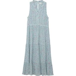 s.Oliver Volantkleid, Split-Neck, Floral, für Kinder, blau, 134