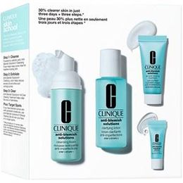 Clinique Geschenksets Für Sie Geschenkset Cleansing Foam 50 ml + Clarifying Lotion 60 ml + Clearing Treatment 15 ml + Clearing Gel 3 ml