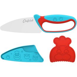 Chefclub Kinderkochmesser Messer für Kinder, blau/rot, blau|rot