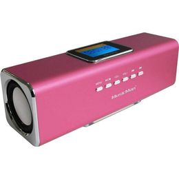 Technaxx MusicMan MA Display Soundstation 2.0 Portable-Lautsprecher (6 W), rosa