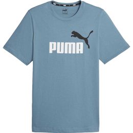 Puma® T-Shirt, Baumwolle, Logo-Print, für Herren, blau, XXL
