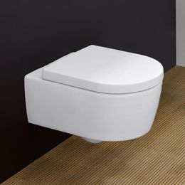 Villeroy & Boch Villeroy & Boch Avento Wand-Tiefspül-WC, DirectFlush, mit WC-Sitz, Combi-Pack, 5656HR01,