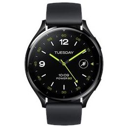 Mendler XIAOMI Watch 2 Smartwatch Aluminiumlegierung Thermoplastisches Polyurethan, 20 mm, Black