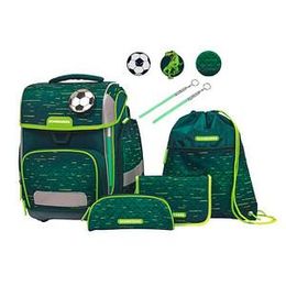Schneiders Schulranzen-Set Ergolite Soccer Star Kunstfaser grün
