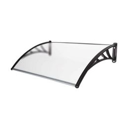 etc-shop Stuhl, Tür Pult-Vordach 100x120 cm PC transparent Halterung PP schwarz