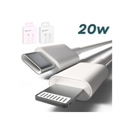 GreenHec Dual Adapter für Apple iPhone 15 14 13 12 11 Mehrfach Doppel Charger USB-Ladegerät (Dual Charger Powerlink 40W USB-C Lightning 1m Datenkabel Porthold)