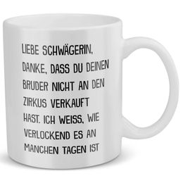 22Feels Tasse Schwägerin Geschenk Hochzeit Idee Frauen Weihnachten Geburtstag Haferl