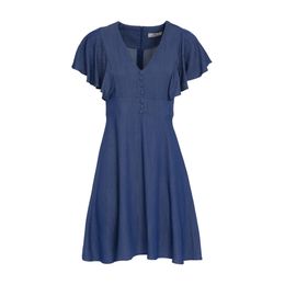 Influencer Kleid Damen Gr&ouml;&szlig;e 36 blue denim Winterkleid