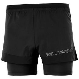 Salomon - Cross 2in1 Shorts - Laufshorts Gr L schwarz