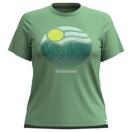 Smartwool - Women's Horizon View Graphic Short Sleeve - Merinoshirt Gr XS grün