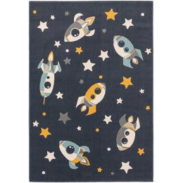 Lytte Kinderteppich Apollo Blau 120x170 cm - Kinderteppich mit Sternen