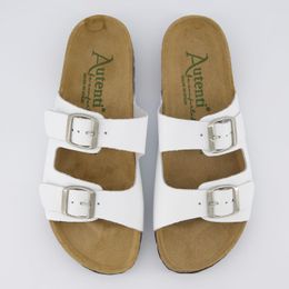 TK Maxx Weiße Sandalen aus Leder mit zwei Riemen