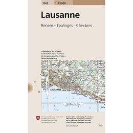 Swisstopo 1243 Lausanne, Karte (im Sinne von Landkarte)