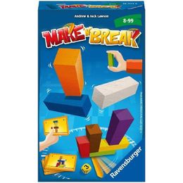 RAVENSBURGER VERLAG Ravensburger 23444 - Make 'n' Break, Mitbringspiel für 2-4 Spieler, Kinderspiel ab 8 Jahren, kompaktes Format, Reisespiel, Aktionsspiel