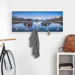 Bilderwelten Wandgarderobe einzigartig Natur Motiv Flurgarderobe - Stellisee vor dem Matterhorn - Schweiz Garderobenpaneel Flur