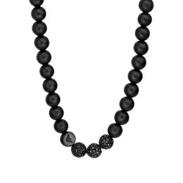 Emporio Armani Statementkette ICONIC TREND, BEADS AND PAVE, EGS3029001, mit Onyx, Gagat, schwarz