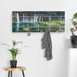 Bilderwelten Wandgarderobe einzigartig Wald Motiv Flurgarderobe - Shiraito Wasserfall - Asia Garderobenpaneel Flur