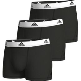 Adidas Active Flex Cotton Pants, 3er-Pack, Logo-Bund, für Herren, schwarz, M