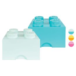 Lego Aufbewahrungsbox mit 4 Noppen, stapelbar, 2er Set