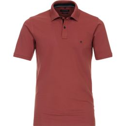 Casamoda Poloshirt, Seitenschlitze, Logo-Stickerei, für Herren, rot, XXL