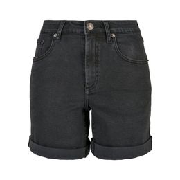 Urban Classics Stoffhose Damen Ladies Organic Stretch Denim 5 Pocket Shorts (1-tlg), schwarz