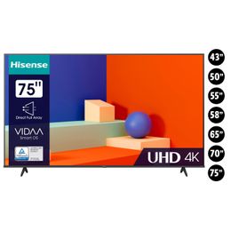 HISENSE Fernseher »A6K« 4K UHD, Smart TV, HDR, Dolby Vision, Triple Tuner DVB-C/S/S2/T/T2, WiFi, Bluetooth, Alexa Built-In, Hotel Mode