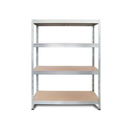 AR SHELVING Rivet Steckregal mit 4 Böden, 180x120x45, Stecksystem, verzinkt