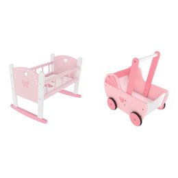 Playtive Puppenwiege / Puppenwagen, aus Echtholz