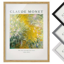 Bild mit Rahmen Claude Monet - Der Pfad